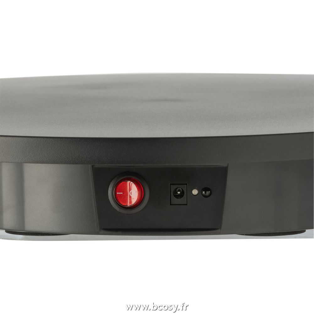 J-Line Plateau Tournant 100Kg Plastique Noir Small L42xB42xH7 cm JLine ...
